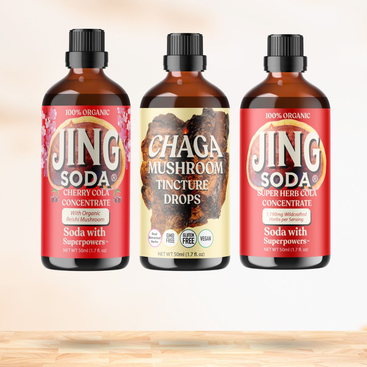 Jing Soda, Super Cola Cherry Chaga Boost 3 Pack – Jing Soda®