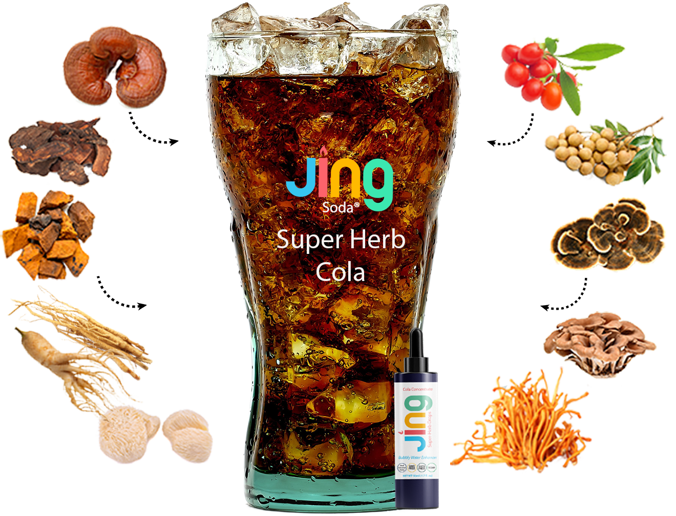 Jing Soda® Super Herb Drops - The World's First Herbal Soda®